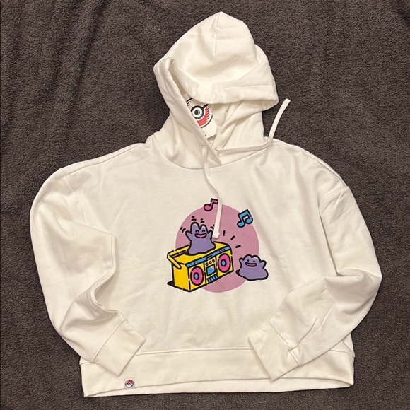 Pokemon | Tops | Nwt Ditto With Boombox Pokmon Center Lazy Summer White ...